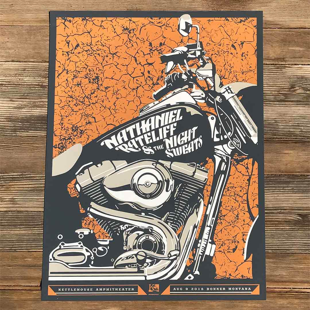 Custom Limited Edition Screenprint for Nathaniel Rateliff & The Night ...